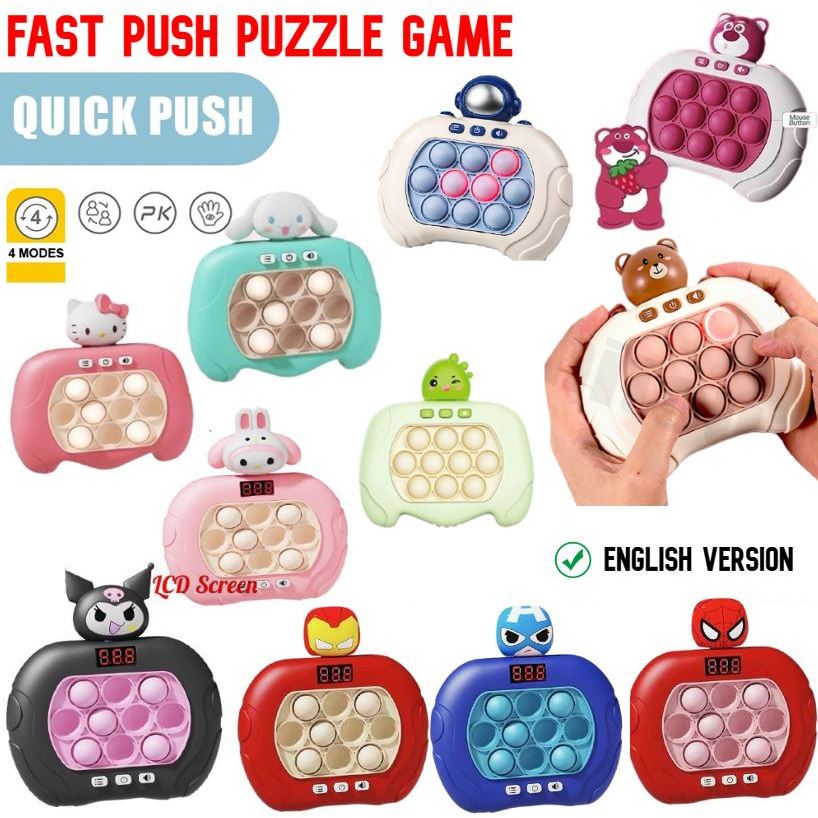 #ReadyStock English Version Push Game Console Educational Toys Pop It ...