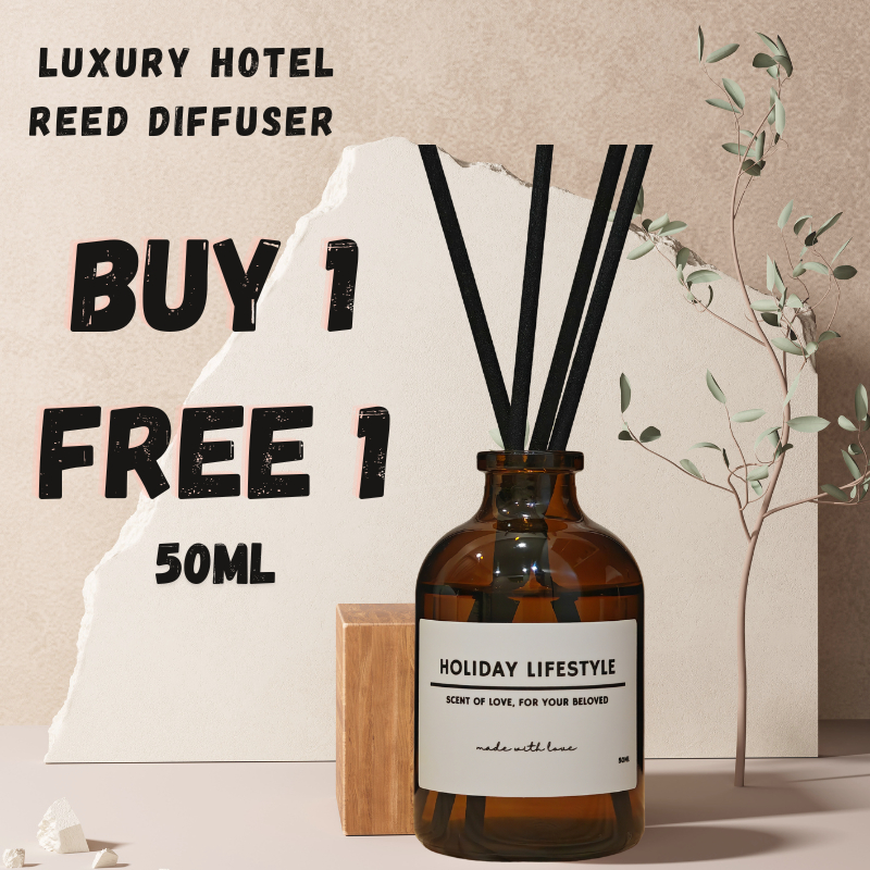 BUY 1 FREE 1 Premium Essential Oil Reed Diffuser Room Fragrance ...