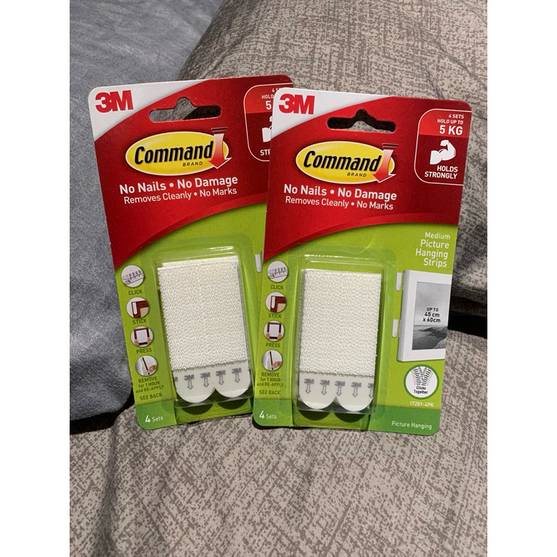 Original 3M Command Wall Adhesive Medium Picture Hanging Strips ...