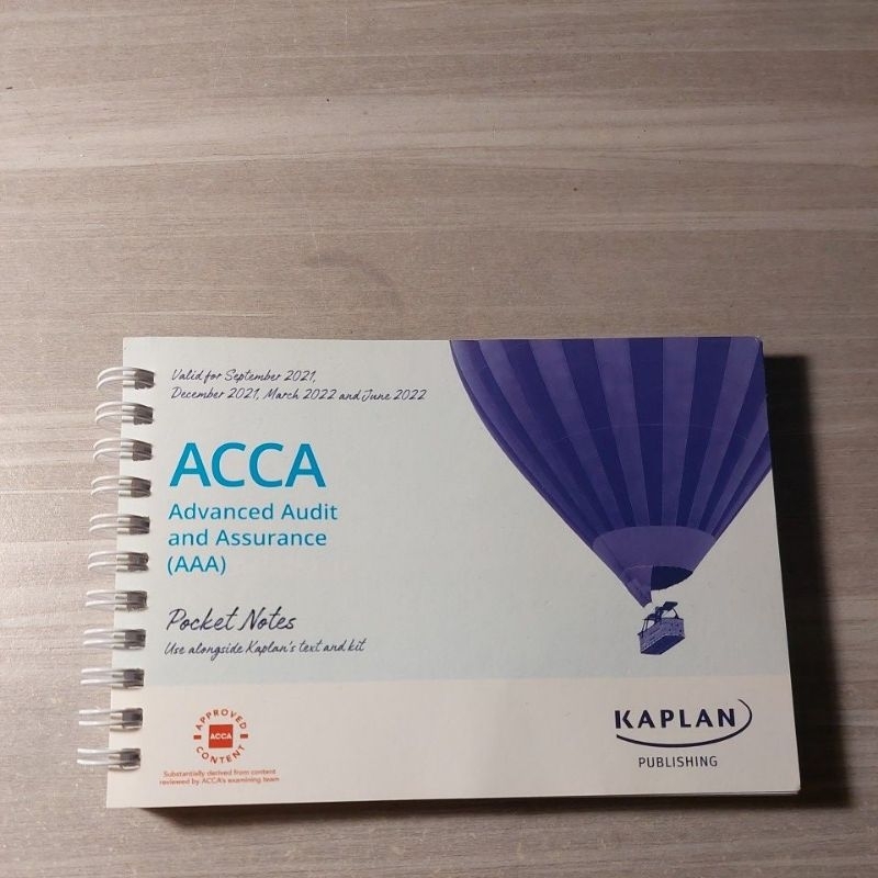 [2ND HAND] ACCA KAPLAN POCKET NOTES FOR ADVANCED AUDIT AND ASSURANCE ...
