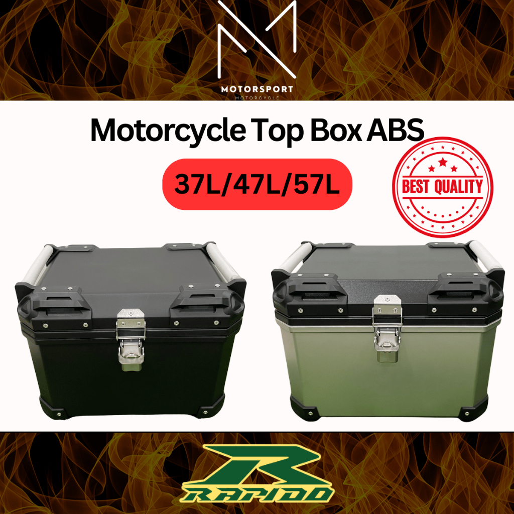 Motorcycle Top box ABS Plastic Motor 37Liter/47Liter/57Liter Motorcycle ...