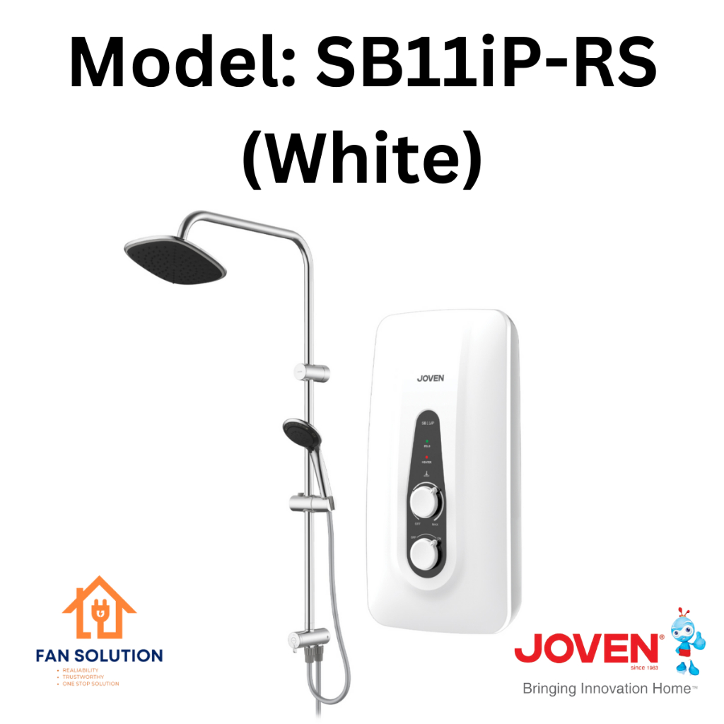 JOVEN INSTANT WATER HEATER SB11iP-RS (RAIN SHOWER) (DARK SILVER/DARK GREY/SILVER/) /SIRIM/ WITH ...