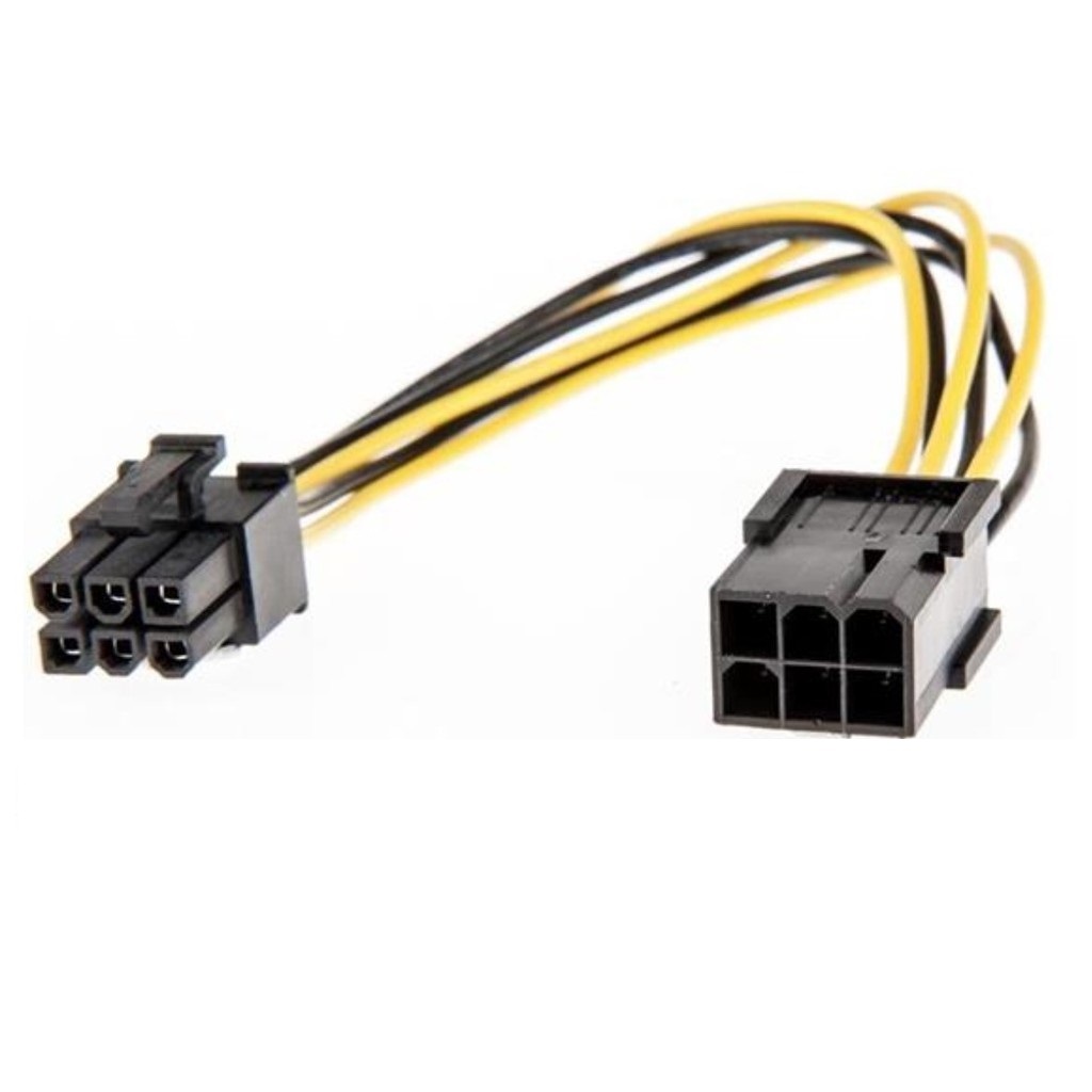 6pin Female to 6 pin Male PCIE Power Extension Cable Graphic Card PC ...