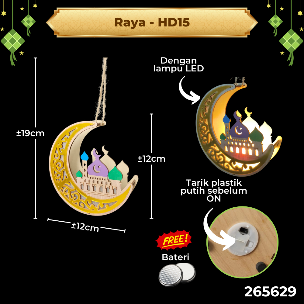 SUPERSAVE Hari Raya Wall Decoration Ceiling Glitter Hanging Deco Rumah ...