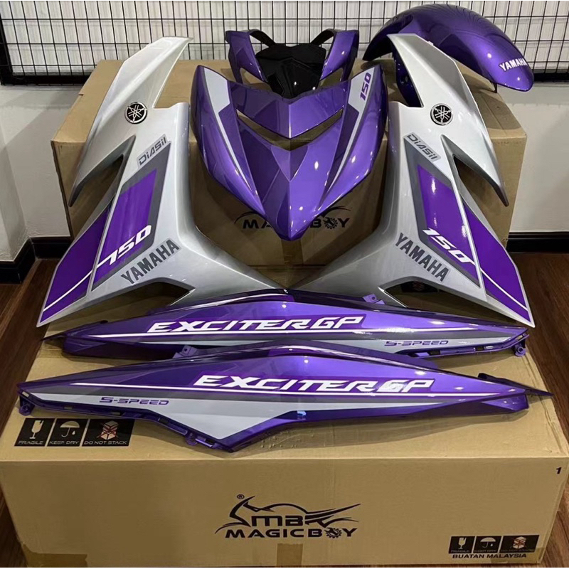 MAGIC BOY Y15ZR Y15 V2 EXCITER PURPLE / SILVER .ROYAL PURPLE BODY COVER ...