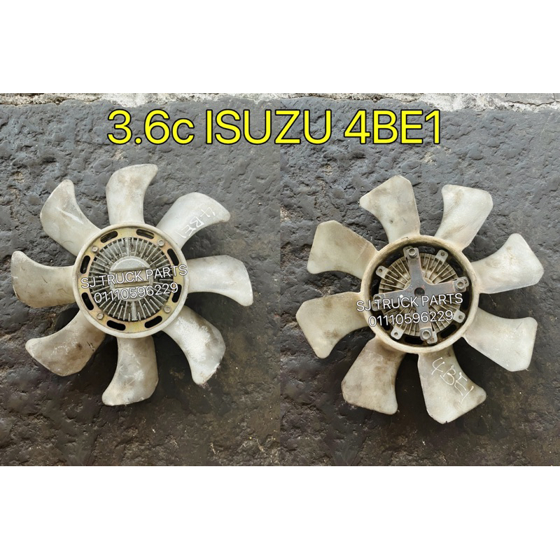 3.6c 4BE1 ISUZU ELF NPR DIESEL ENGINE FAN BLADES CLUTCH SET USED JAPAN ...