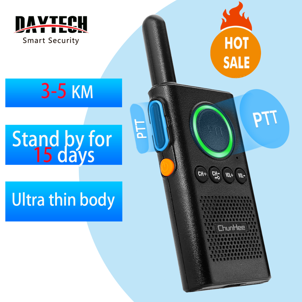 Daytech Walkie Talkie Portable Mini for Kids Adult intercom woki toki strong signal 5KM earphone ...