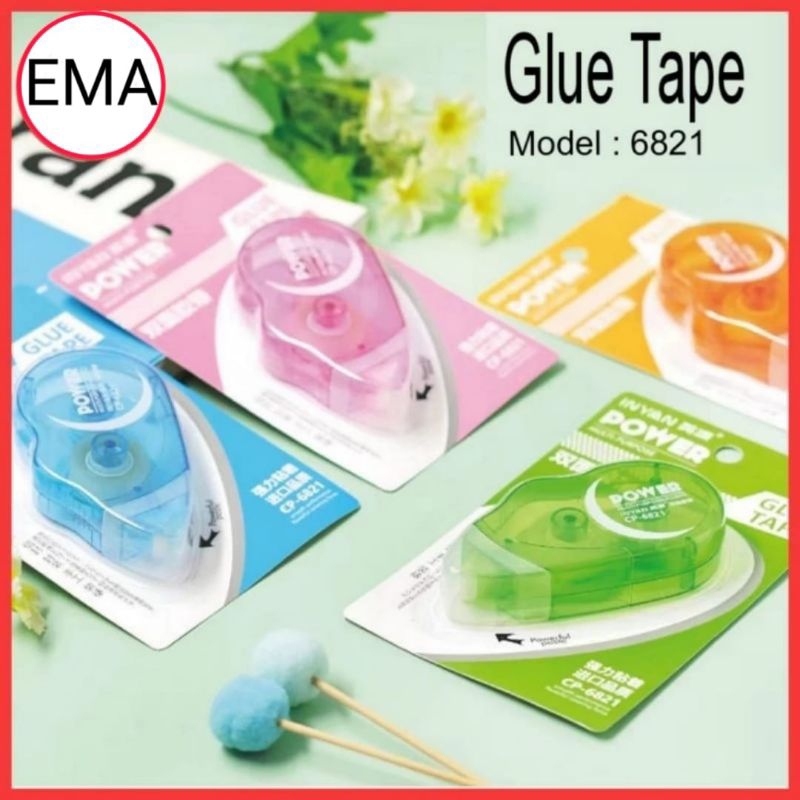 EMA Glue Tape 8MM*8M / 12M Adhesive Roller Tape DIY Red Envelope Tape ...