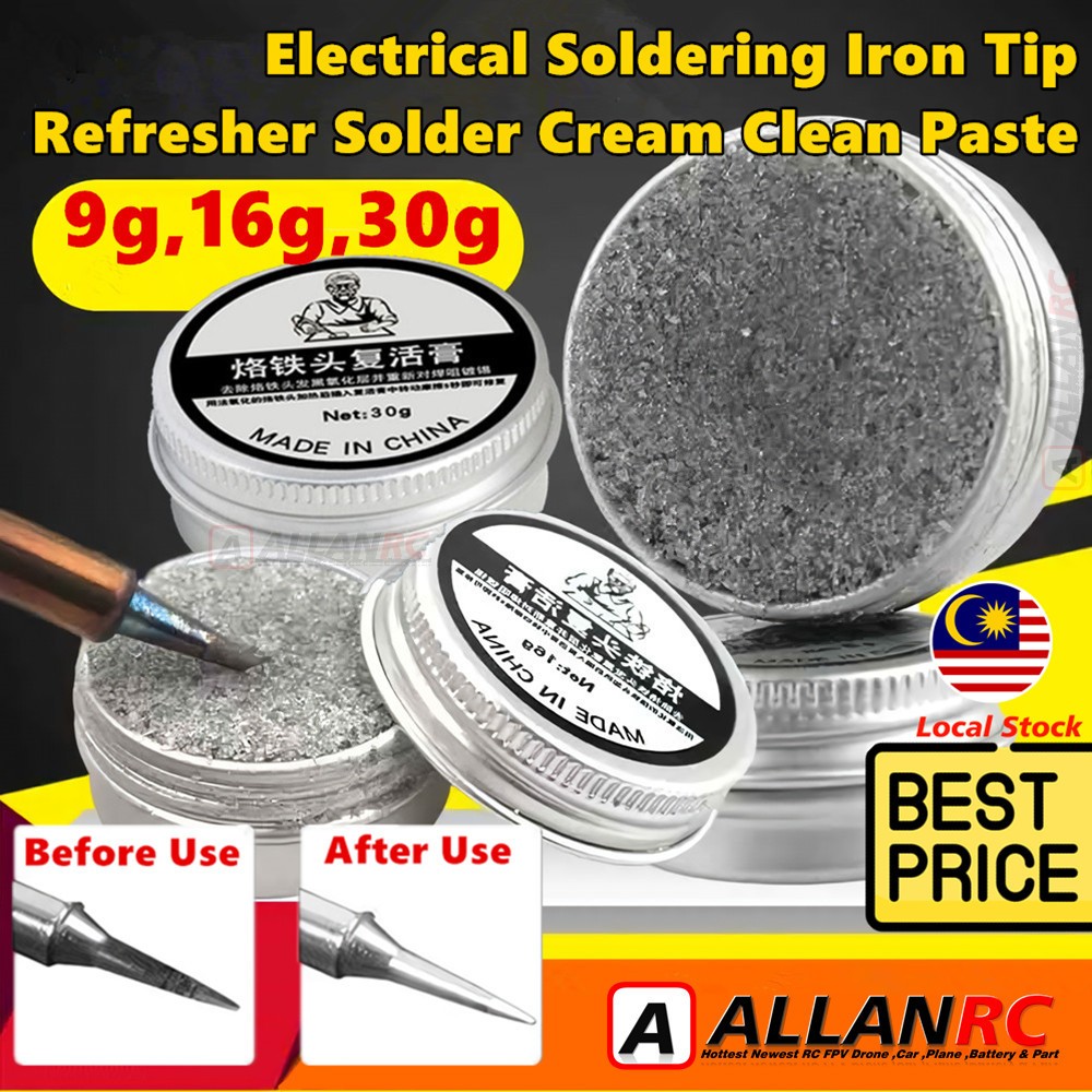 Electrical Soldering Iron Tip Lead-Free Refresher Clean Paste Remove ...