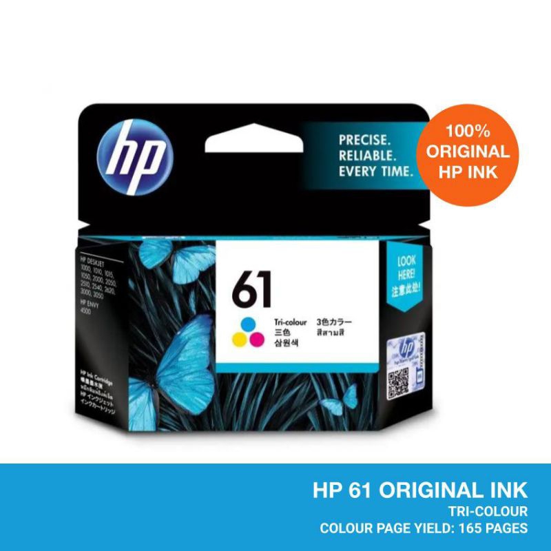 (UnBoxes) Hp 61 Color Ink Cartridge | Shopee Malaysia