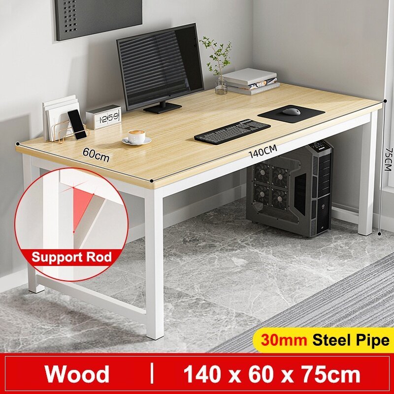 MT 140cm Writing desk Meja Belajar Computer Desk Office Table Notebook ...