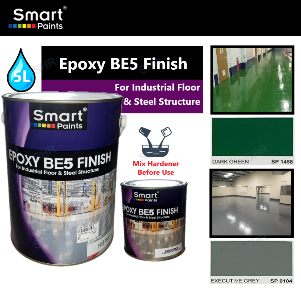 SMART PAINT 5 Liter Epoxy BE5 Finish for Industrial Floor & Steel ...