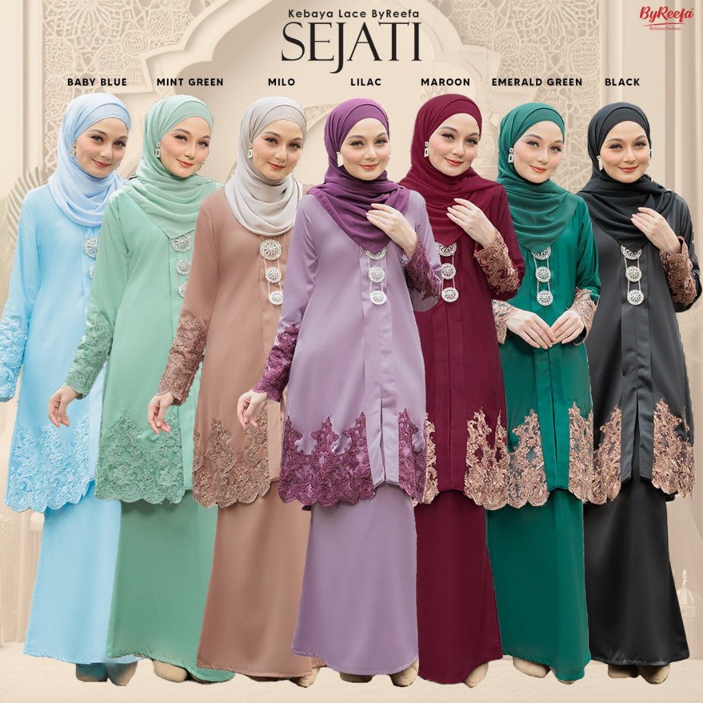 [Raya 2024] Kebaya Lace SEJATI ByReefa Collection | Kurung Lace ...