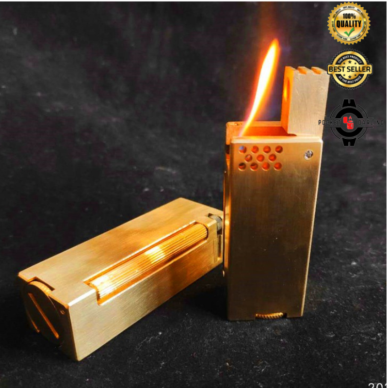 Handmade Lighter Pure Brass Wheel Side Slipping Lighter LT-0471 ...