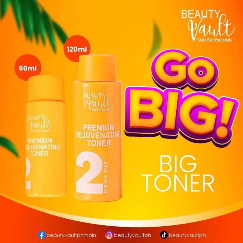 beauty vault big toner 120ml, 60ml | Shopee Malaysia