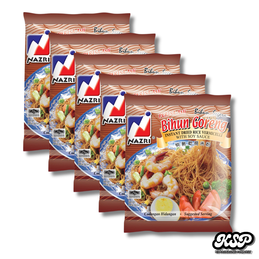 55g x 5pcs Nazri Instant Dried Rice Vermicelli With Soy Sauce Bihun ...