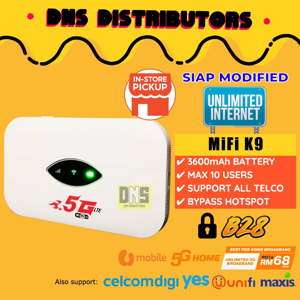 Modified Unlimited 4G LTE Pocket WiFi D3200 NEW K9 Router Portable WiFi ...