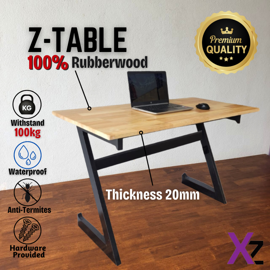 𝐗𝐙 Z-Series Table made of 100% Rubberwood Solid Wood Gaming Table PC ...