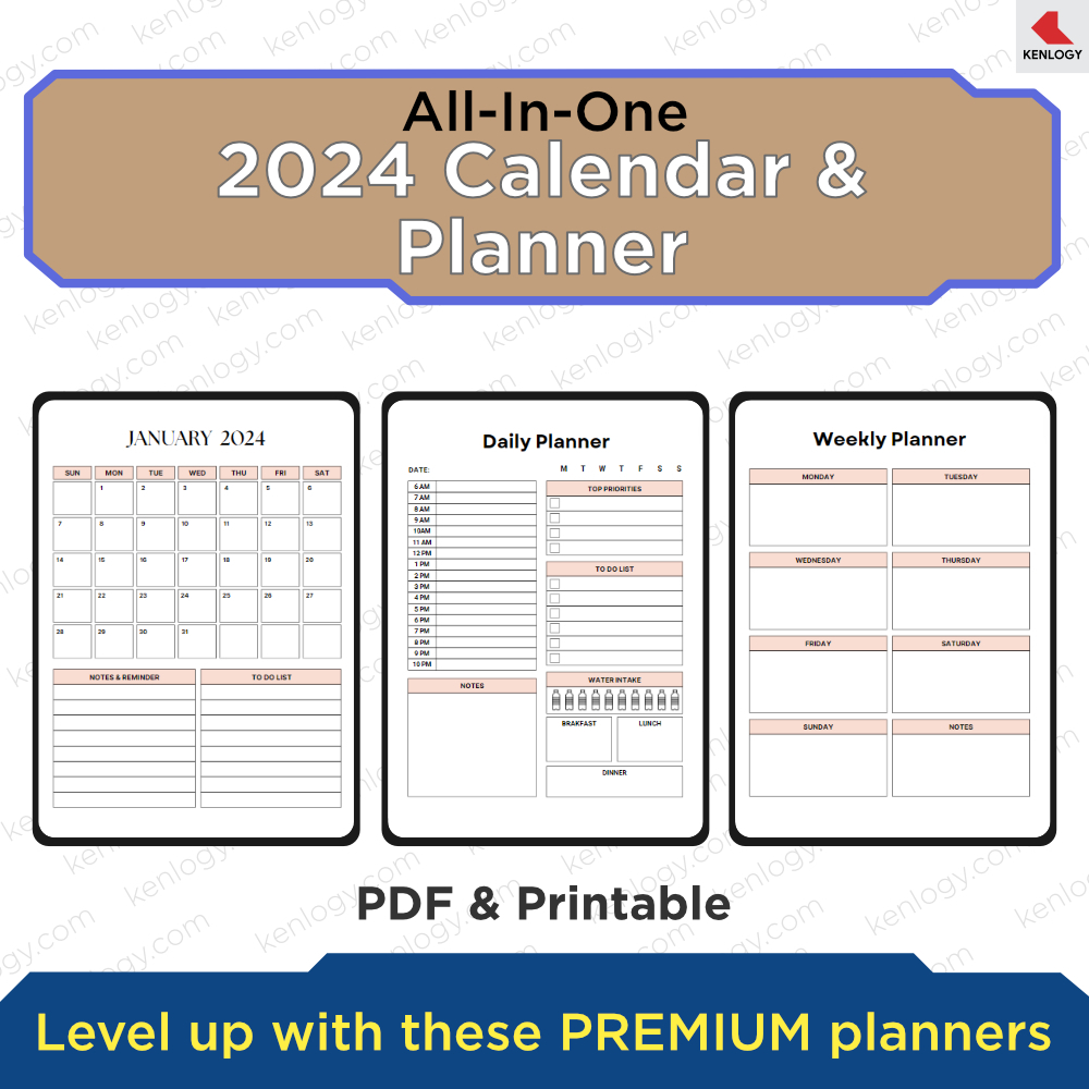 2024 Calander + Planner - (PDF Format) | Shopee Malaysia