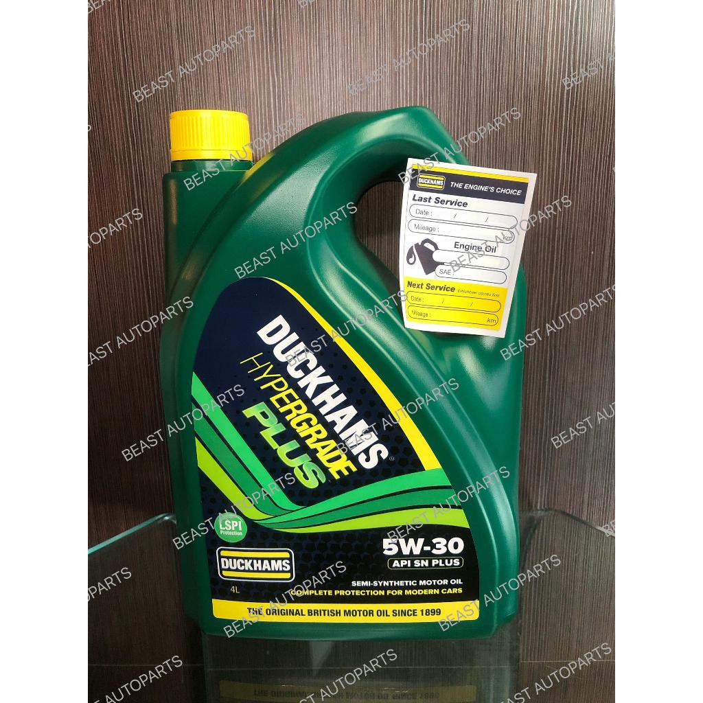 DUCKHAMS HYPERGRADE PLUS 5W-30 API SNPLUS MINYAK HITAM ENGINE ...