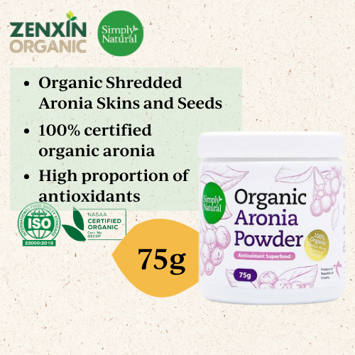 Simply Natural Organic Aronia Powder 75g Republic of Croatia (Serbuk ...