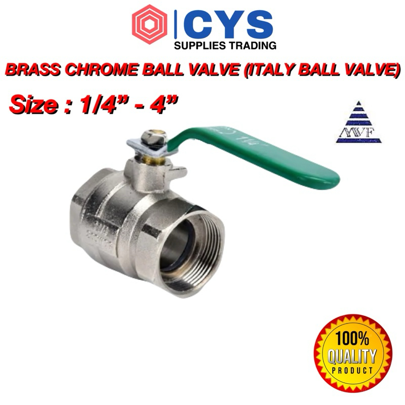 (100% QUALITY) MVF BRASS BALL VALVE (ITALY BALL VALVE) 1/4” / 3/8” / 1/ ...