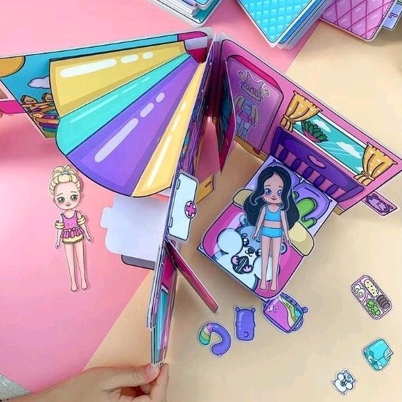 Paper Doll Camper Van Doll House/Mainan/Education/Busy Book/Quietbook ...