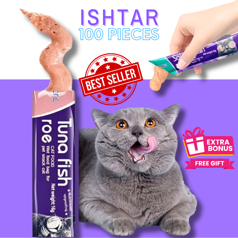ISHTAR Cat Stick Cat Snacks Makanan Kucing Murah Vitamin Kucing 猫条 ...
