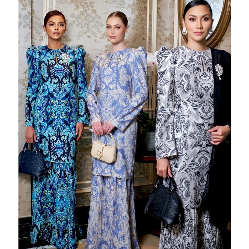 Rizman Ruzaini Raya 2024 Baju Kurung Modern Pleated Ivy | Shopee Malaysia