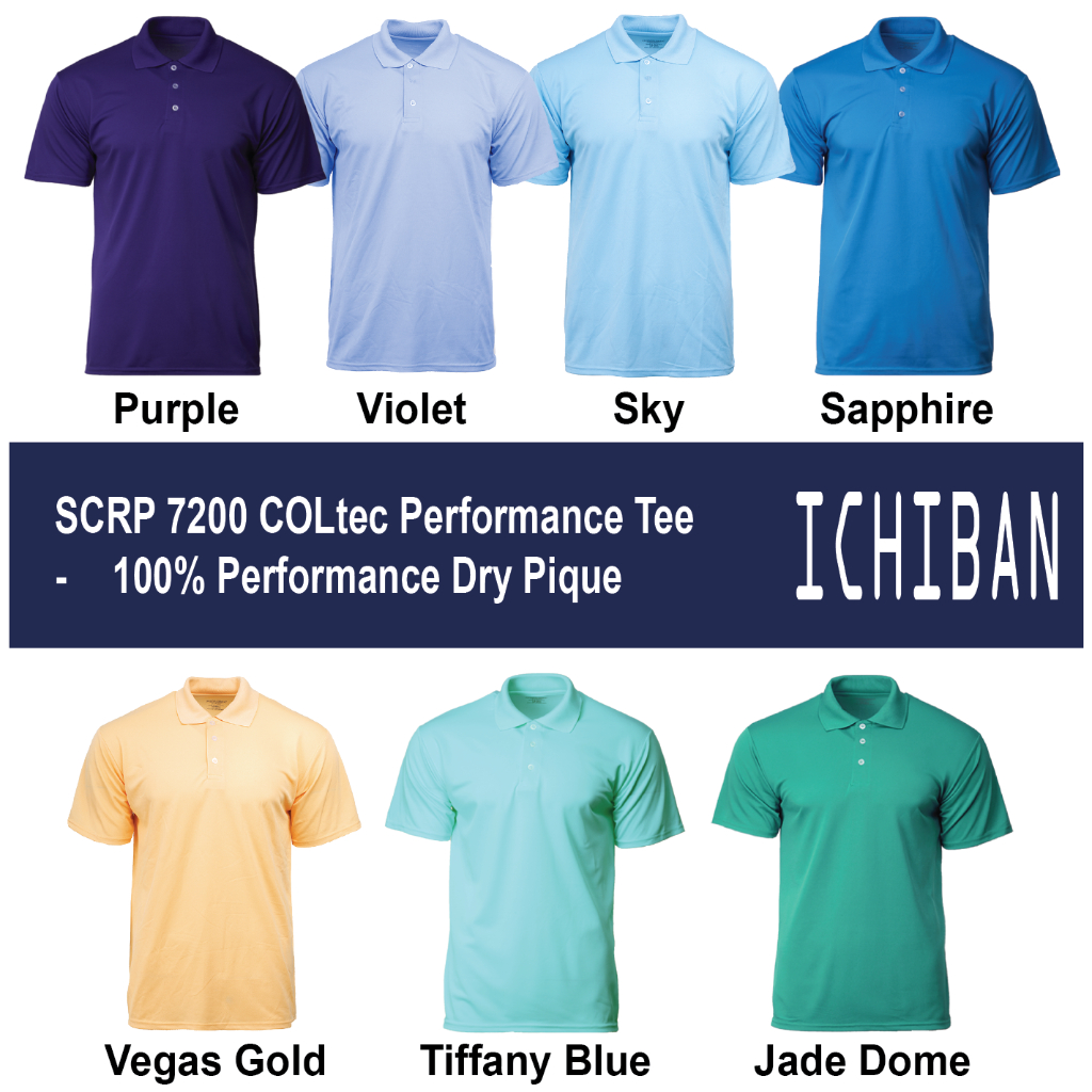 Dri-Fit Polo Collar Short Sleeve Unisex T-Shirt | Microfiber ...