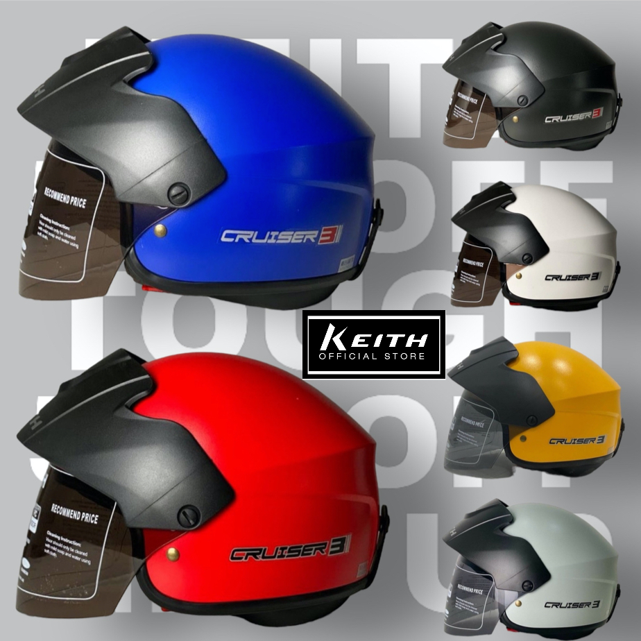 KEITH Half Helmet with SIRIM Certified - Cruiser 3 | Shopee Malaysia