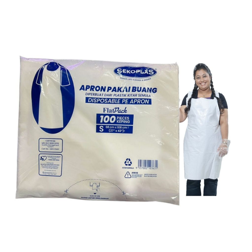 Apron Pakai Buang Disposable Apron By Sekoplas | Shopee Malaysia