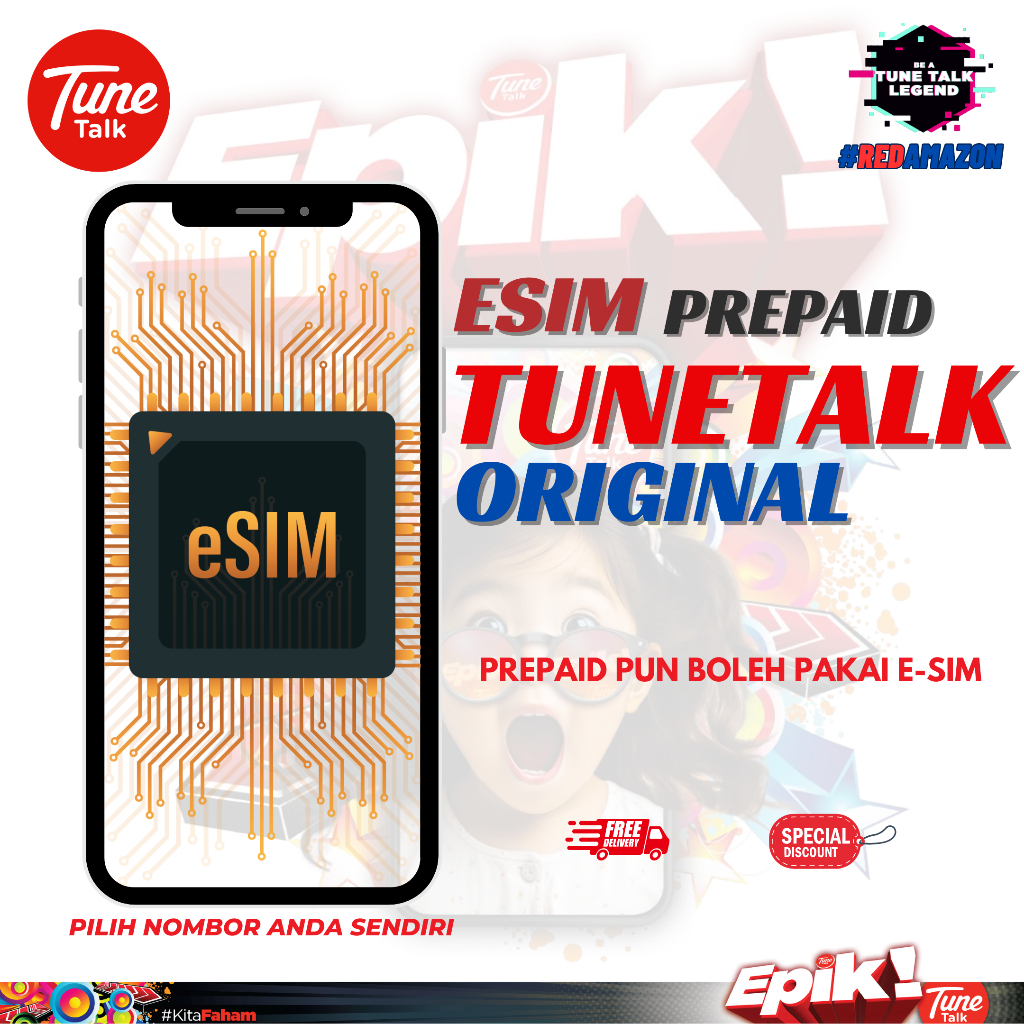 🔥【𝐓𝐔𝐍𝐄𝐓𝐀𝐋𝐊 𝐞𝐒𝐈𝐌 𝐏𝐑𝐄𝐏𝐀𝐈𝐃】🔥TUNETALK E-SIM / PEK JIMAT / EPIK / UNLIMITED ...