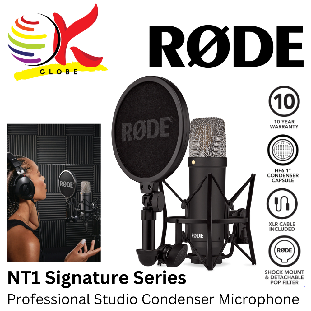 RODE NT1 SIGNATURE SERIES LARGE-DIAPHRAGM CARDIOID STUDIO CONDENSER ...