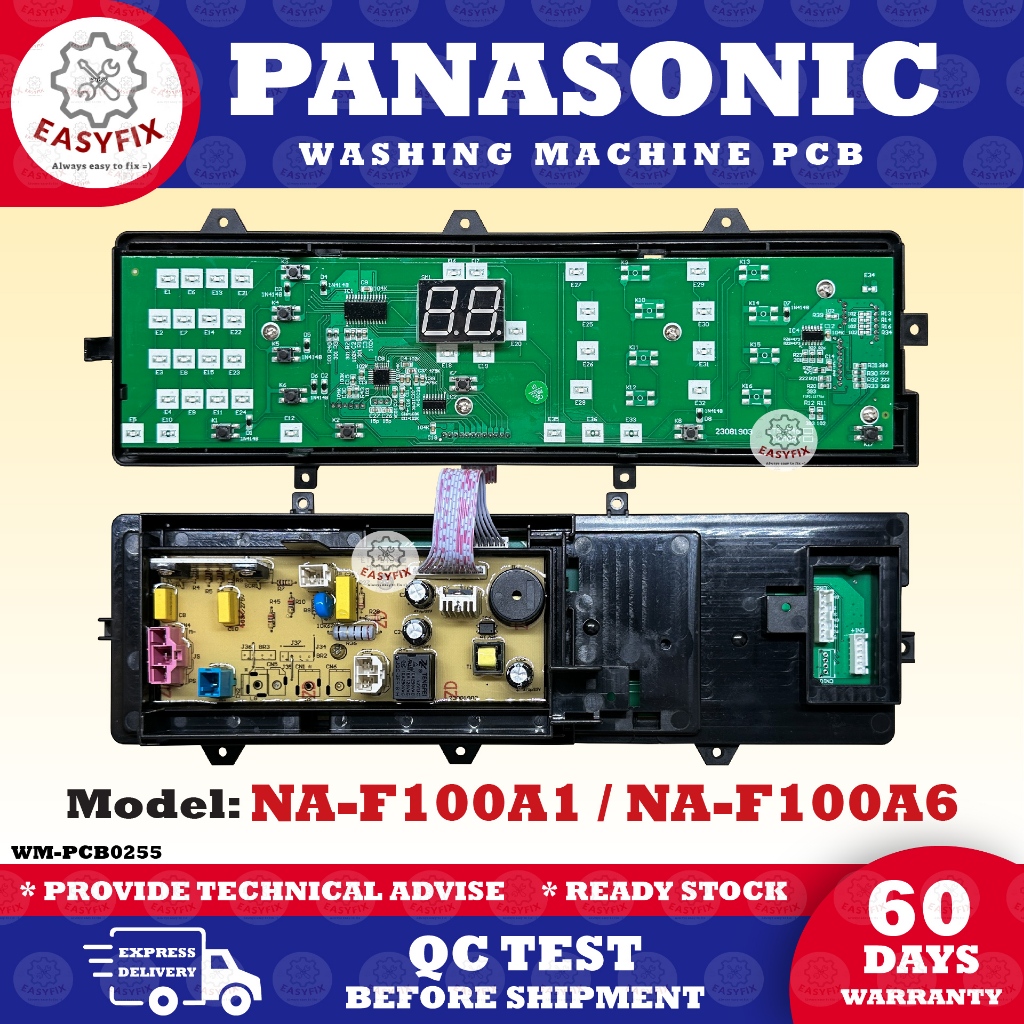 NA-F100A1 / NA-F100A6 PANASONIC WASHING MACHINE PCB BOARD (CONTROL ...