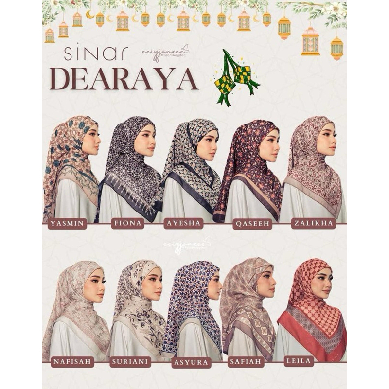 READY STOCK💥BAWAL DEARAH HIJAB EDISI SINAR RAYA💕 | Shopee Malaysia