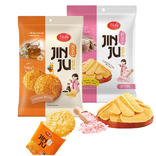 JIN JU RICE CRACKERS [120G~134.4G] BISKUT BISKUT BERAS /GANJIANG HONEY ...