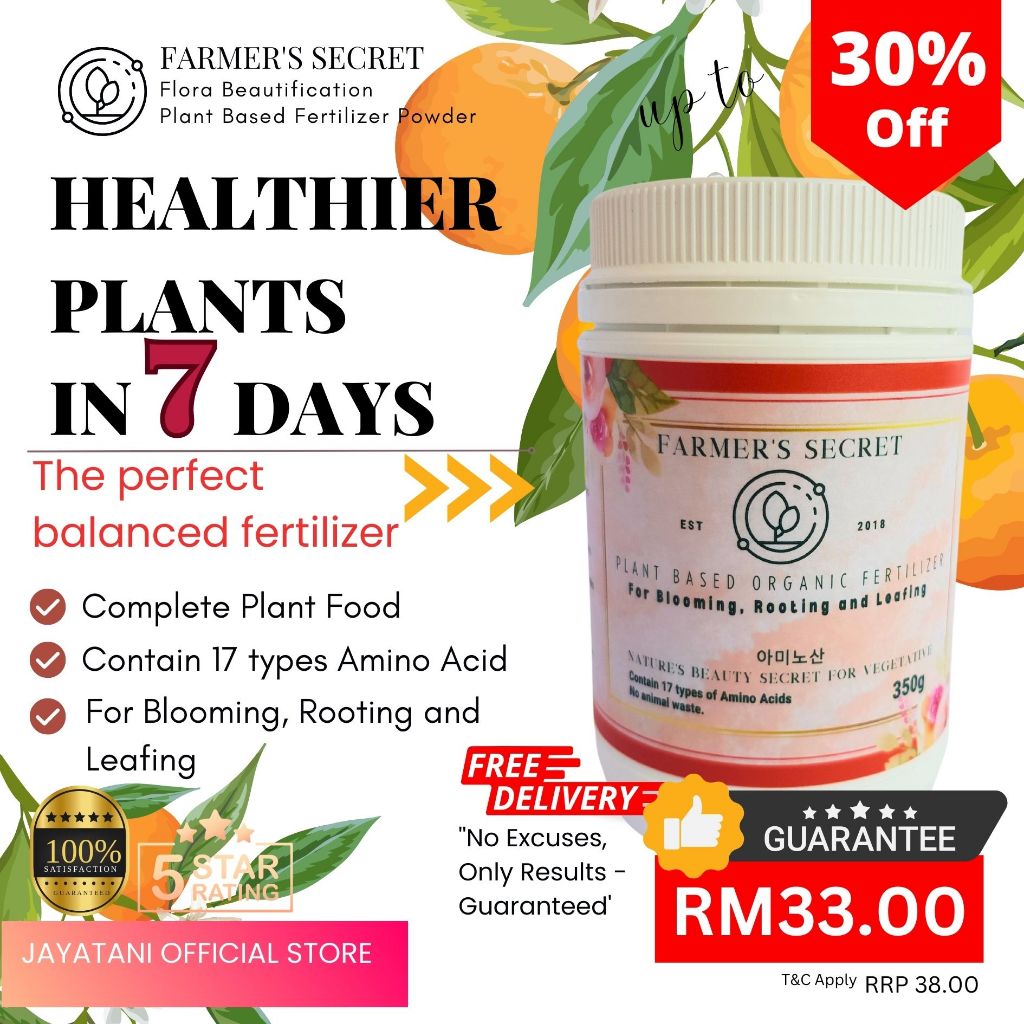 Farmer's Secret Plant Based Fertilizer Complete Nutrient Baja Tabur ...