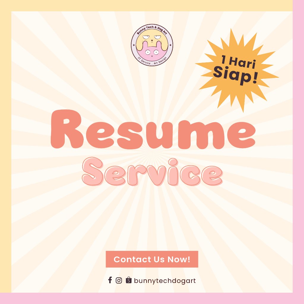 [1 HARI SIAP] Resume Service | Upah Buat Resume | Shopee Malaysia