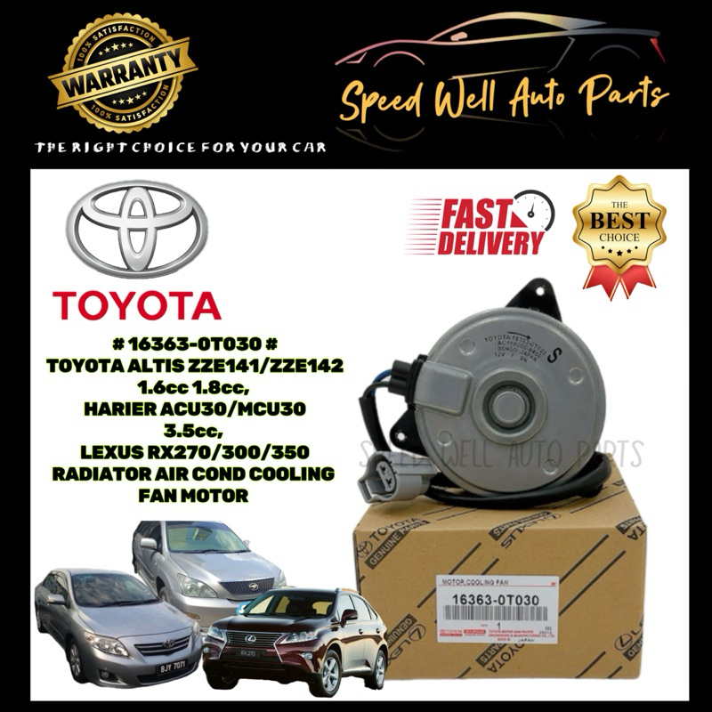 TOYOTA ALTIS ZZE141, ZZE142, HARRIER ACU30, MCU30, LEXUS RX270 (WITH ...