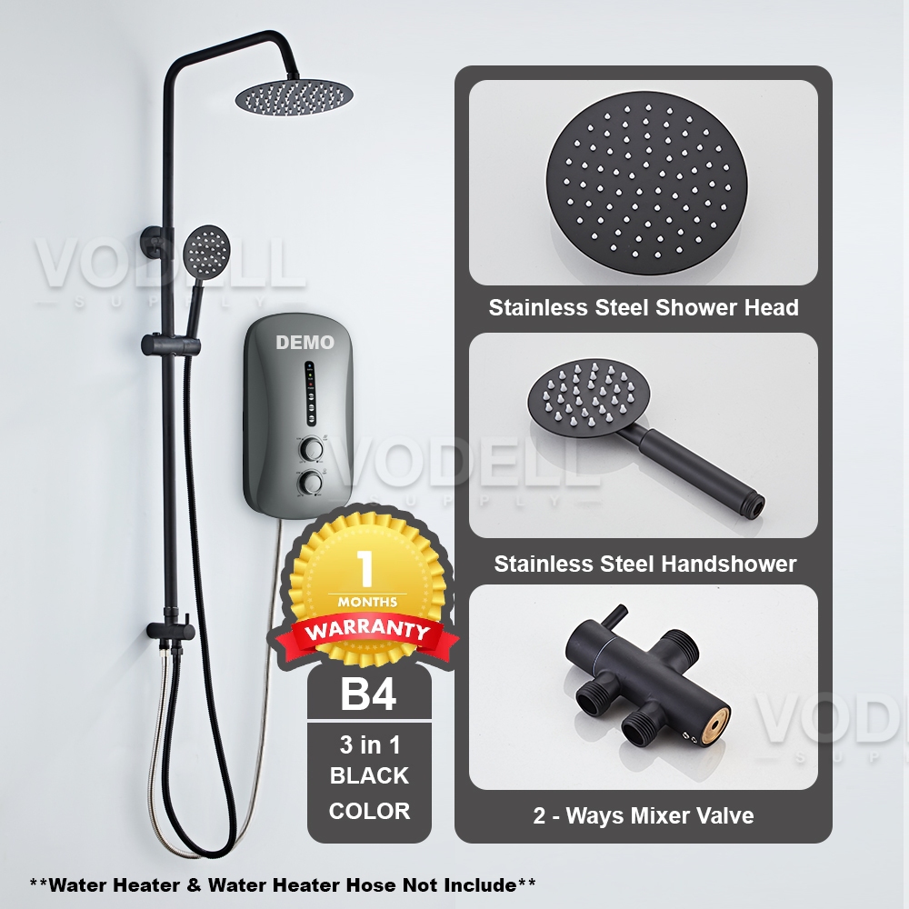 VODELL 304 Stainless Steel 4in1 Digital Shower Set Bathroom Mixer ...