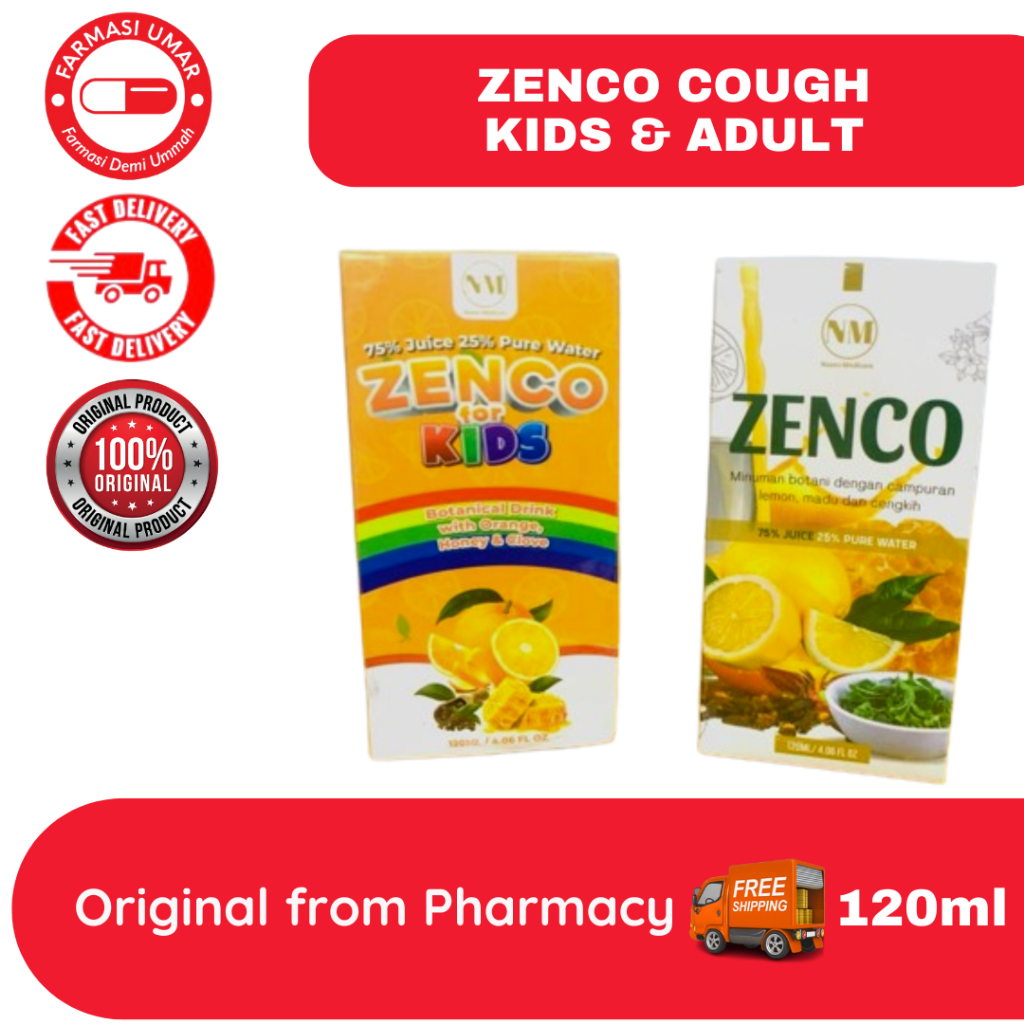 Zenco Ubat Batuk Adult/Kids Campuran Lemon Cengkih Madu Halia Sakit ...