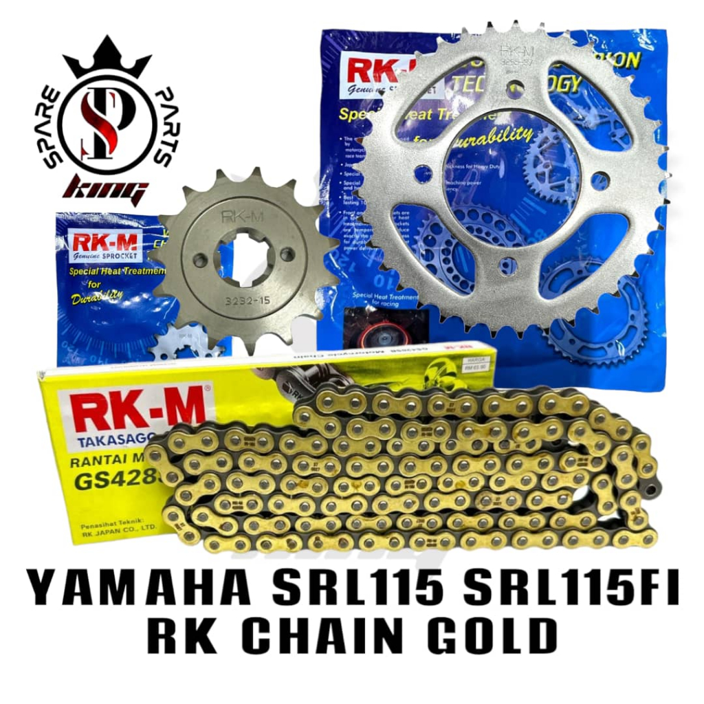 RKM RK-M 428 SPROCKET SET RANTAI 132L YAMAHA SRL115 SRL115FI LAGENDA115 ...