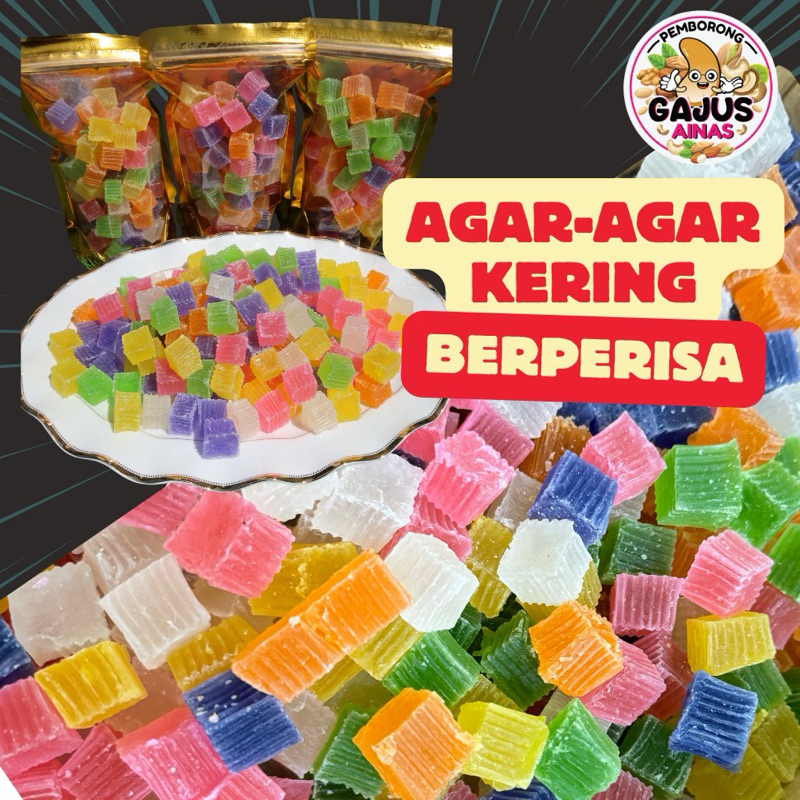 AGAR-AGAR KERING MANIS PERISA BUAH (SWEET CRISTAL CANDY) AGAR MANIS ...