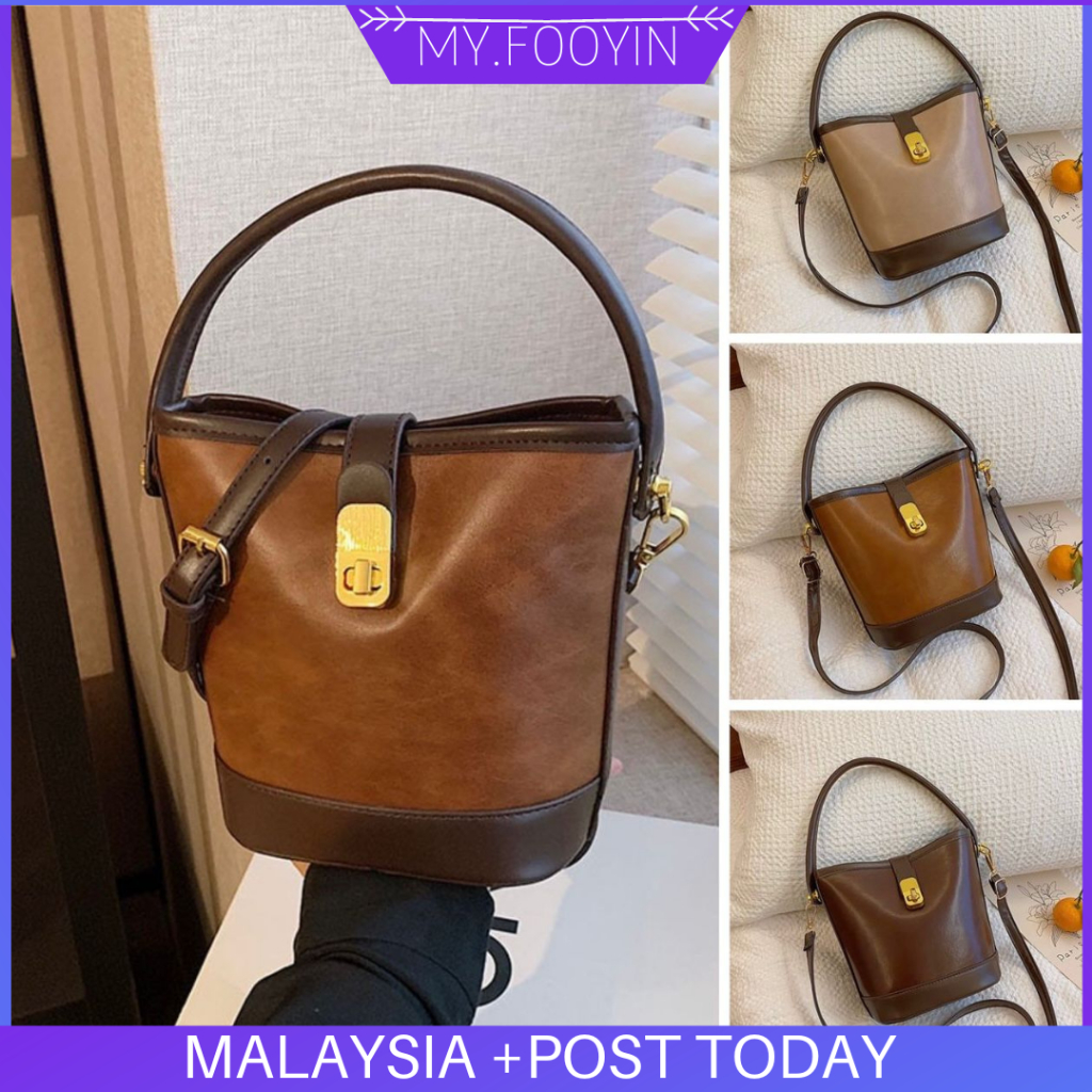 N124 READY STOCK MYFOOYIN Puzzle Travel Bucket Dinner Shoulder Tote Bag ...