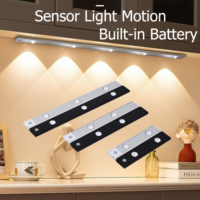 Kitchen Cabinet Motion Sensor Light 3 Color Dimmable Cat Eye Light ...