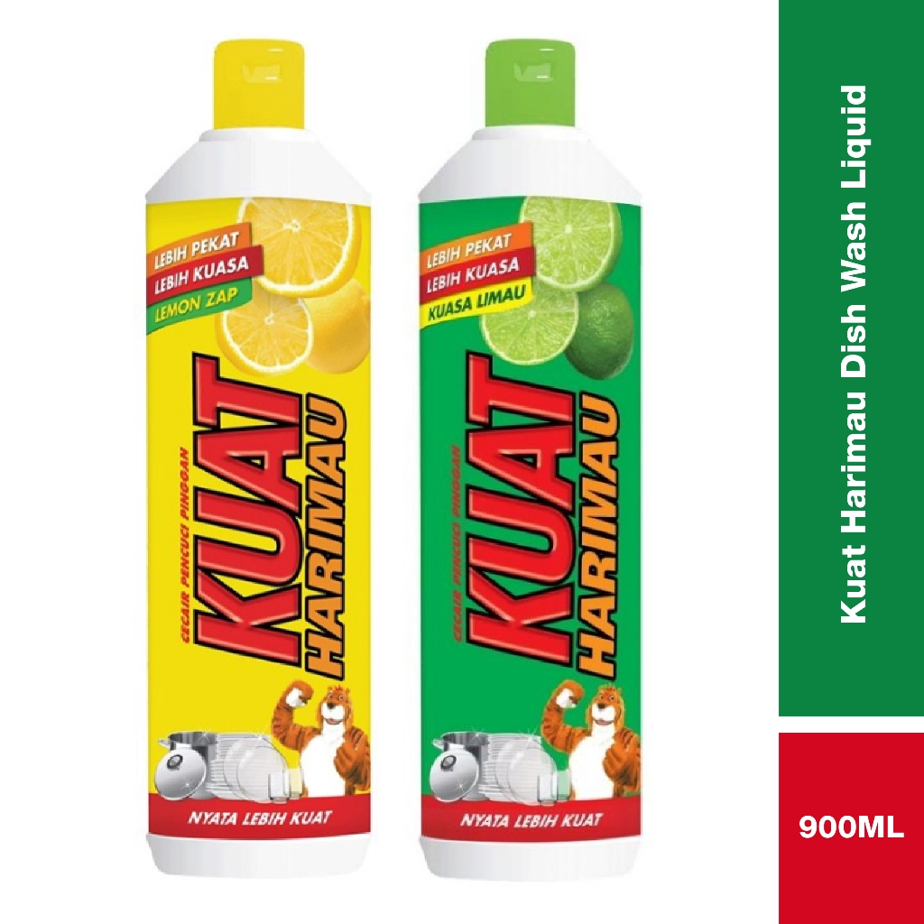 Kuat Harimau Dishwashing Liquid Lime / Lemon 900ml | Shopee Malaysia