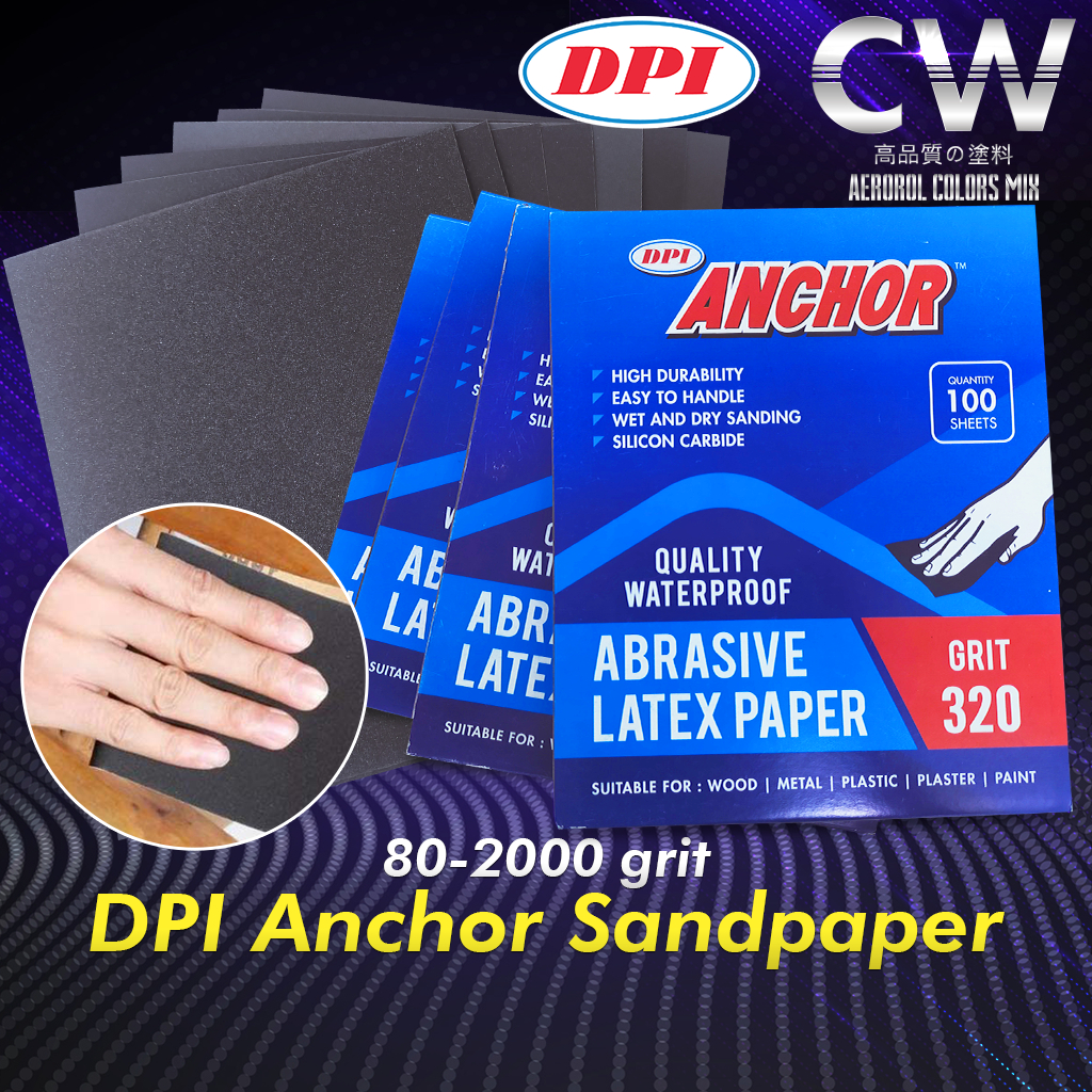 [ ANCHOR DPI SAND PAPER 80-1500 ] READY STOCK 👍 Ketas Pasir Gosok Body ...