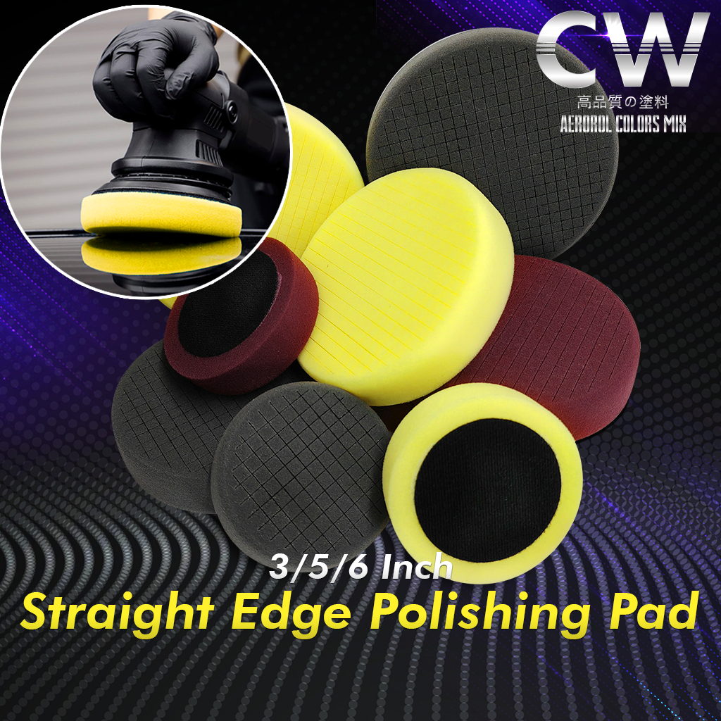 3/5/6 Inch Straight Edge Polishing Pad For Car Polishing Velcro Type ...