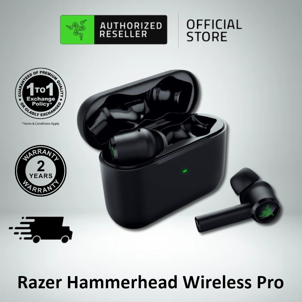 RAZER Hammerhead Wireless Pro Gaming Earbuds Bluetooth - Active Noise ...